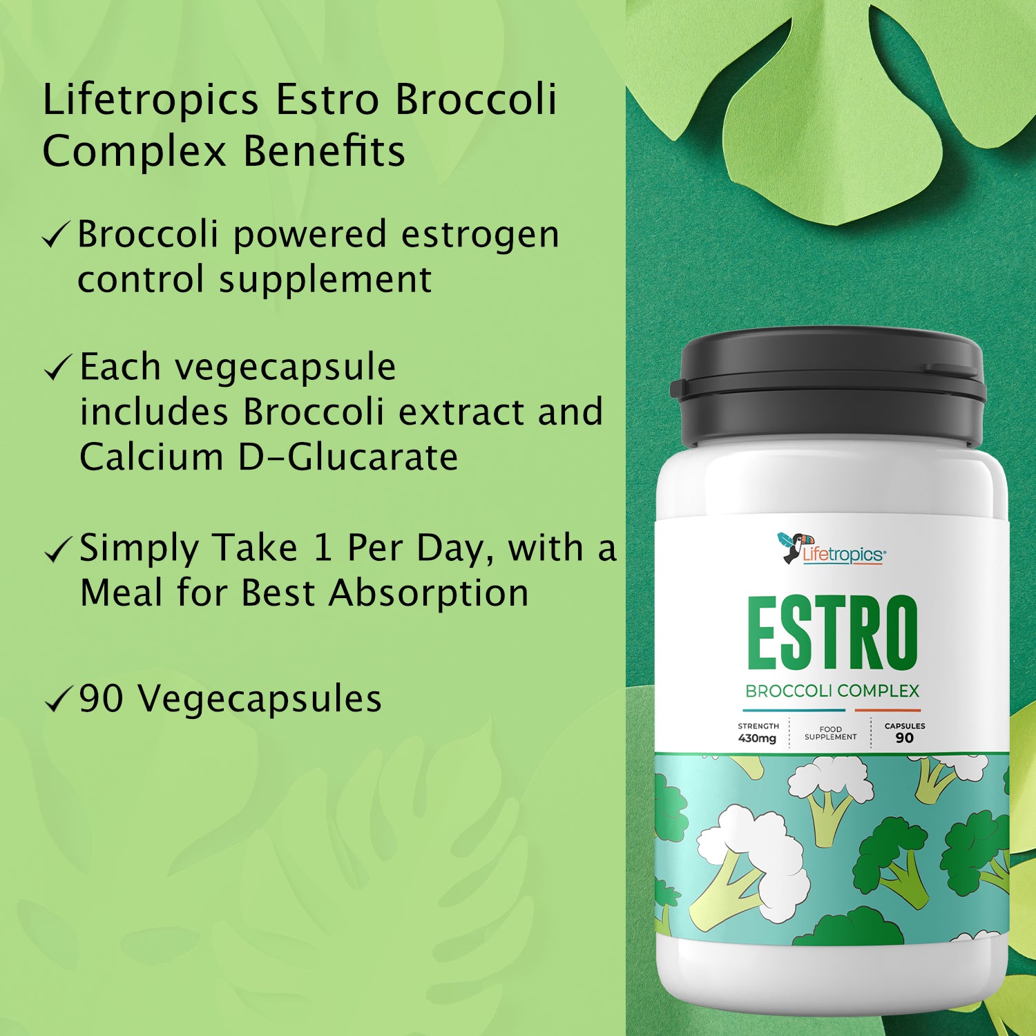 Lifetropics Estro Broccoli Complex - Estrogen Balance Supplement ...