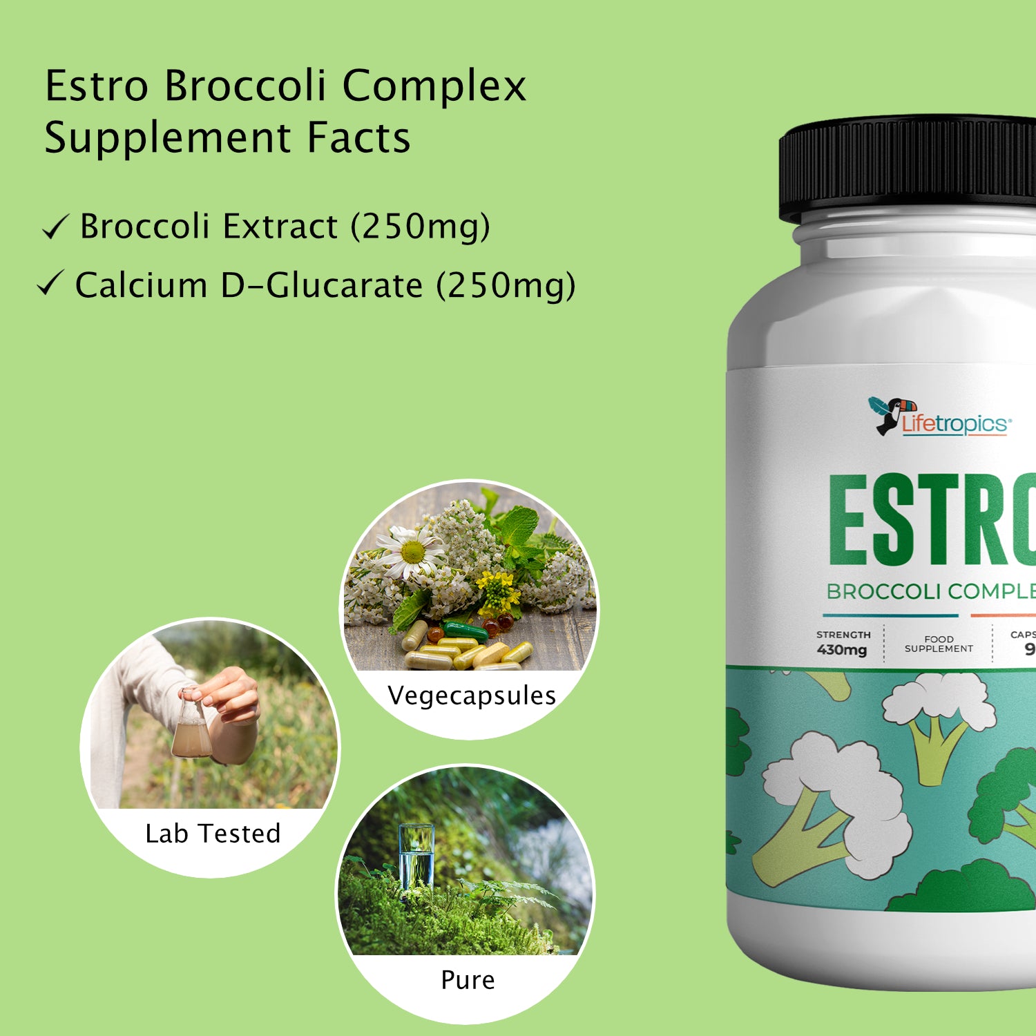 Lifetropics Estro Broccoli Complex - Estrogen Balance Supplement ...